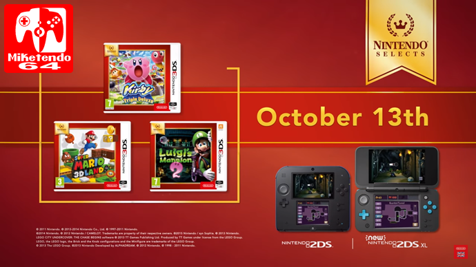 [Europe] More 3DS Titles Join The Nintendo Selects Range - Miketendo64