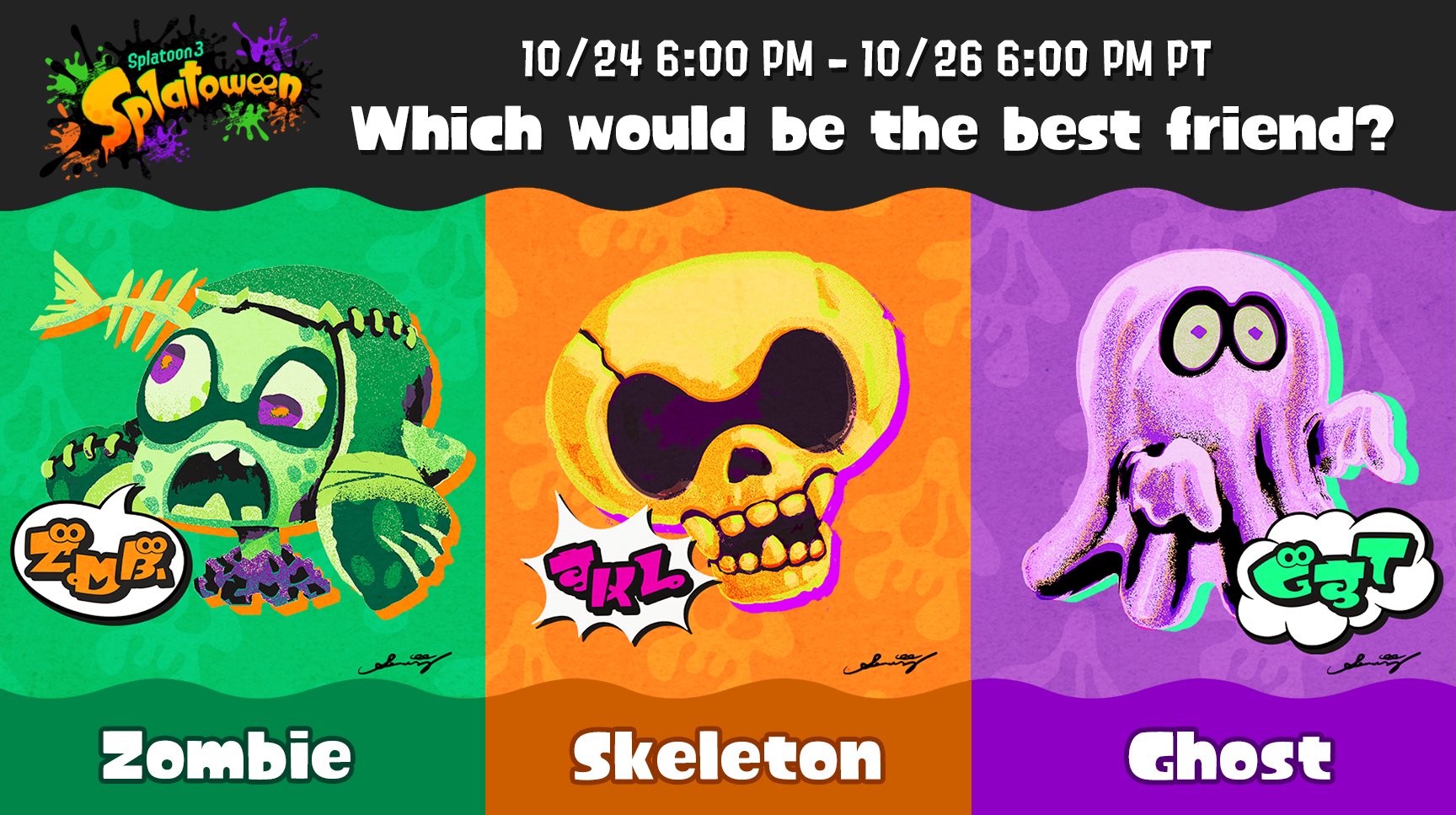 Splatoon 3 | Splatoween 2025 Splatfest Announced - Miketendo64