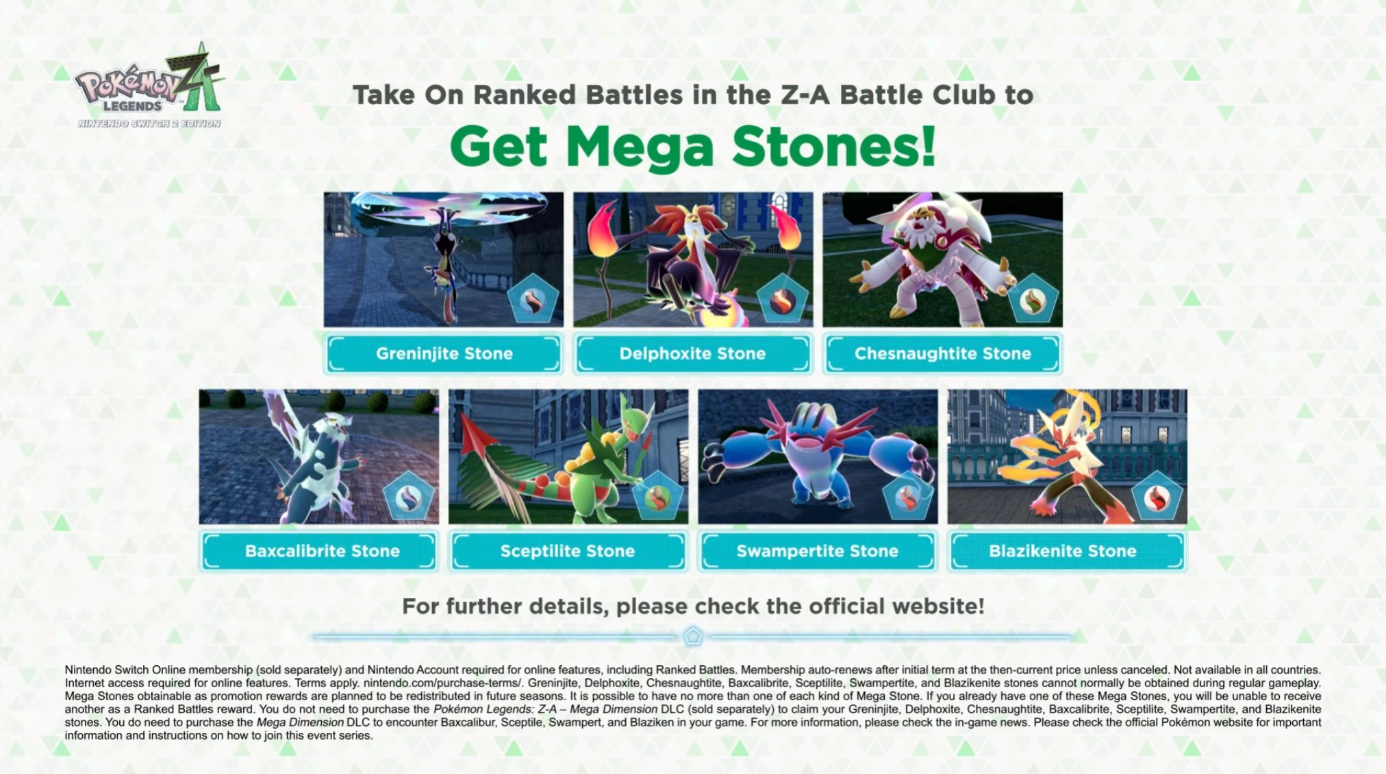 Pokémon Legends: Z-A | Mega Stones for Hoenn Starters to be Distributed ...
